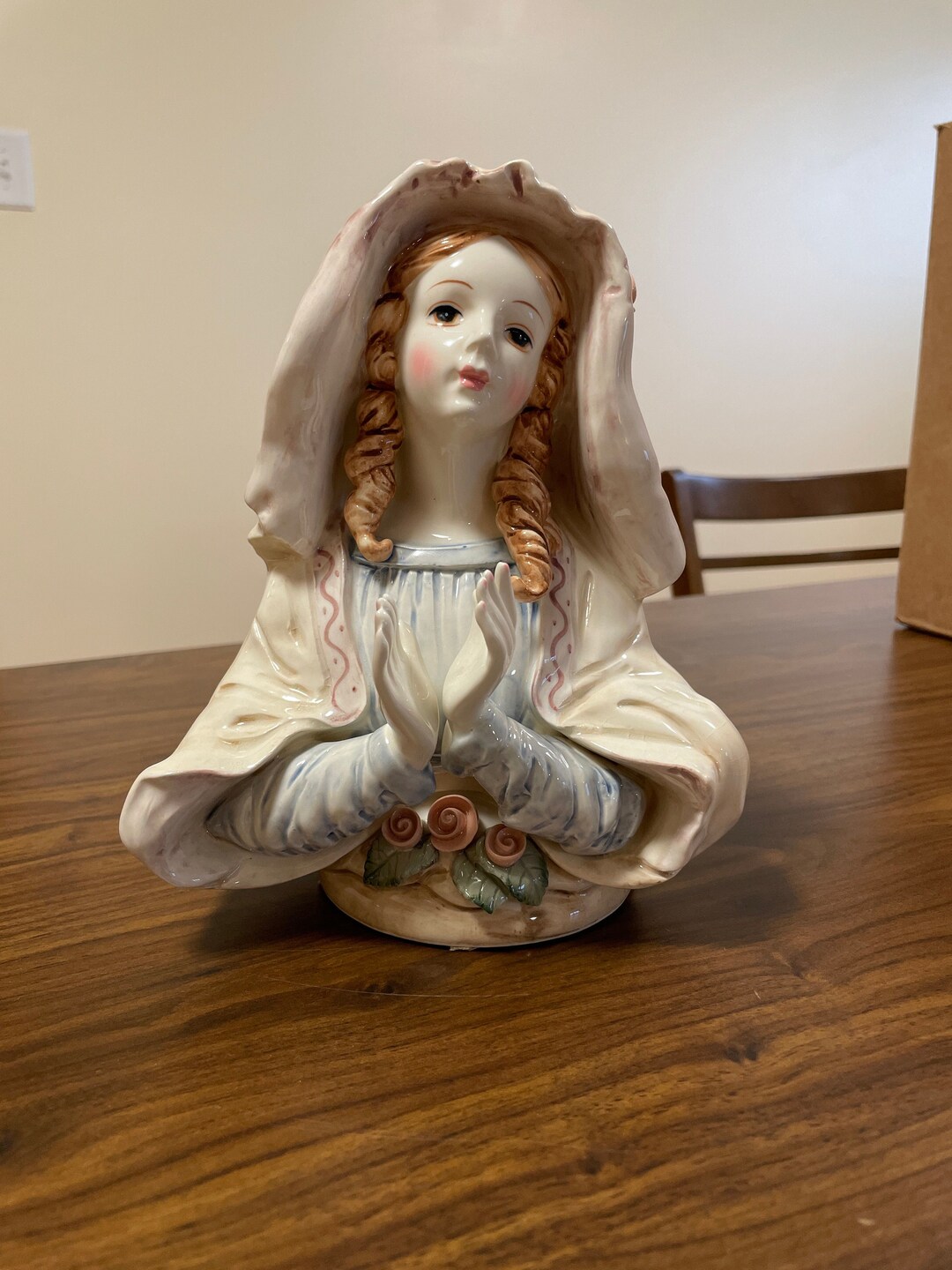 Virgin Mary Statue 8 Inch (christopher Collection Lefton Bust 1984) - Etsy