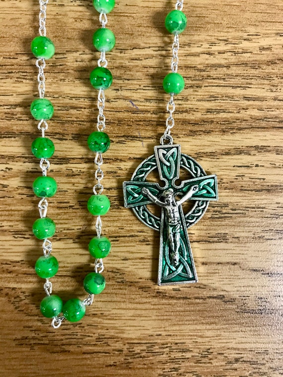 St. Patrick Rosary W/Rosary Box | Etsy