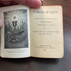 1890 Flowers of Piety: A Selection of Devotions (latin/english) - Etsy