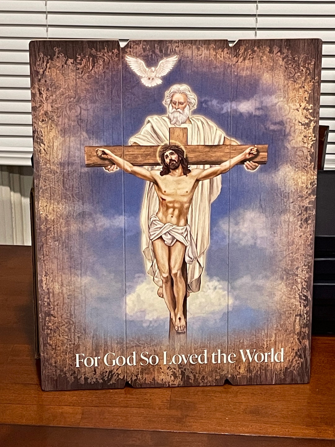 Trinity (for God so Loved the World) Pallet Sign - 12x15 Inch (brand ...