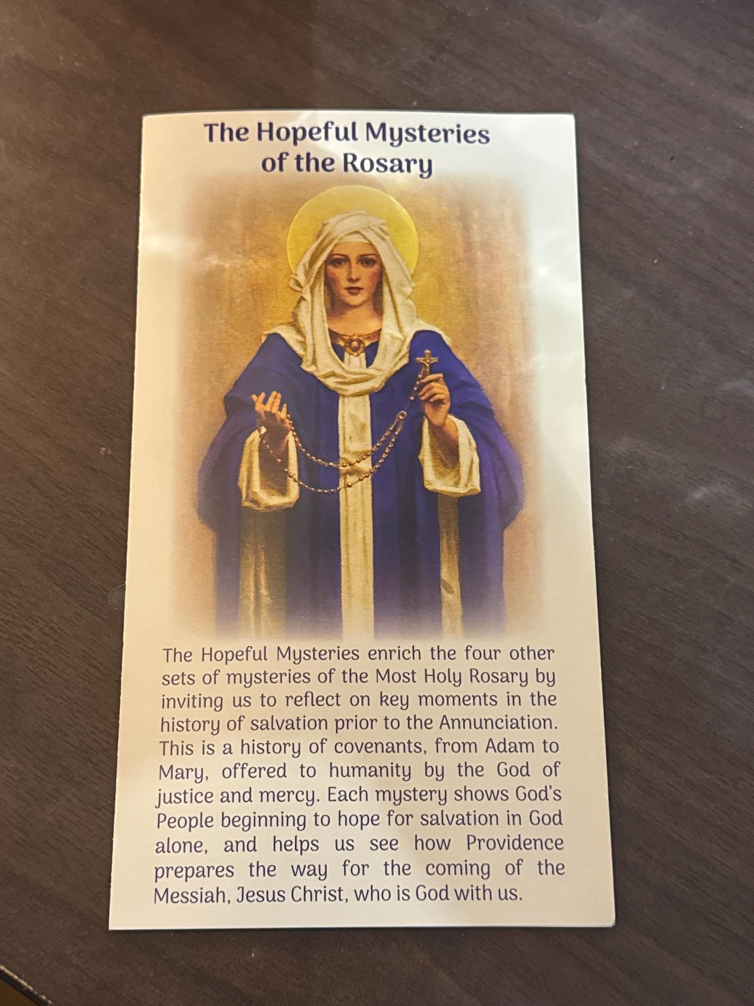 Hopeful Mysteries of the Rosary Tri-fold Guide (8.5 X 14 Inch) - Etsy