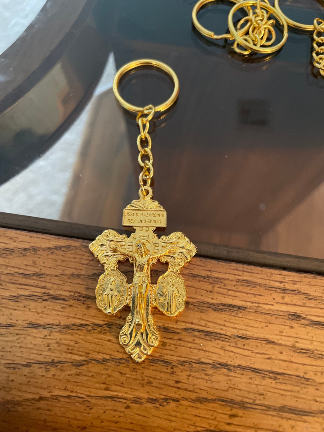 3-way Pardon Crucifix Key Chain (gold) - Etsy