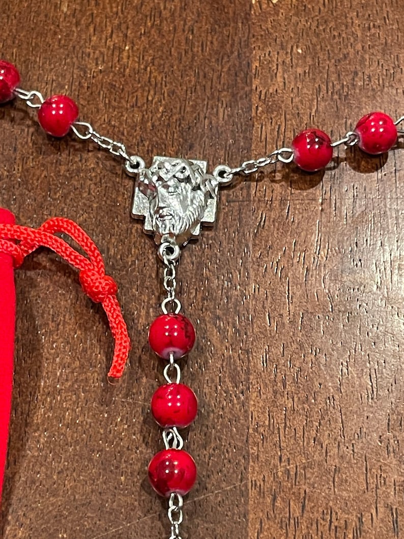 Chaplet of the Most Precious Blood red Glass - Etsy