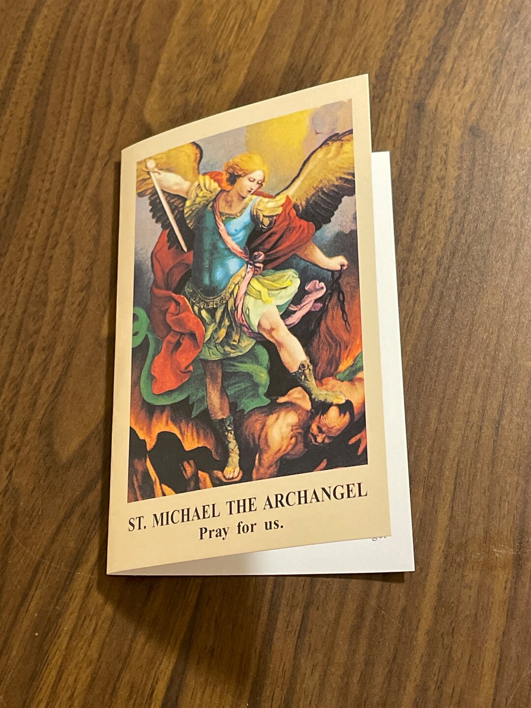 St. Michael Prayer Card - Etsy