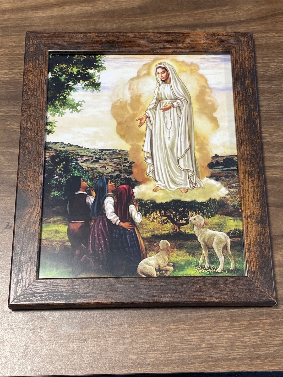 Our Lady of Fatima (brand New) 8X10 Print W/wood Rustic Frame - Etsy