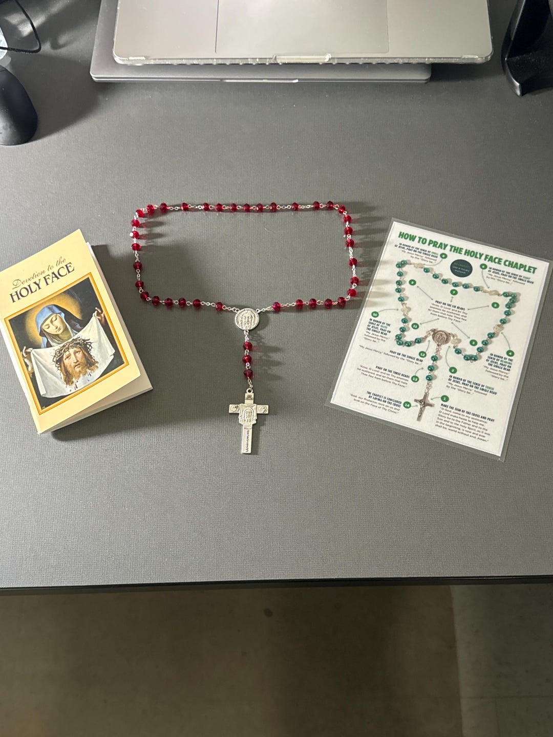 Blood Red Chaplet of the Holy Face of Jesus W/passion Holy Face ...