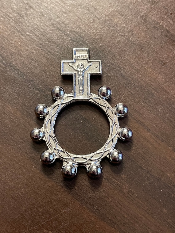 Crucifix Finger Rosary silver | Etsy
