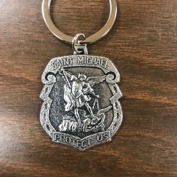 St. Michael Key Chain 2 Inch Medal | Etsy UK