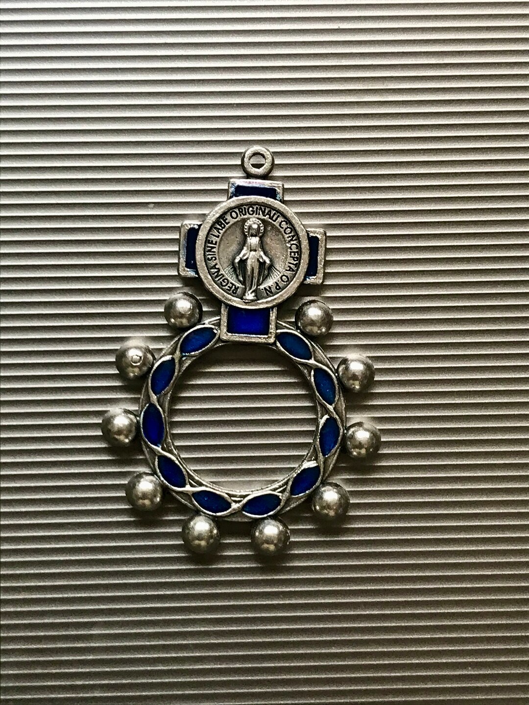 Miraculous Medal Finger Rosary (blue) - Etsy