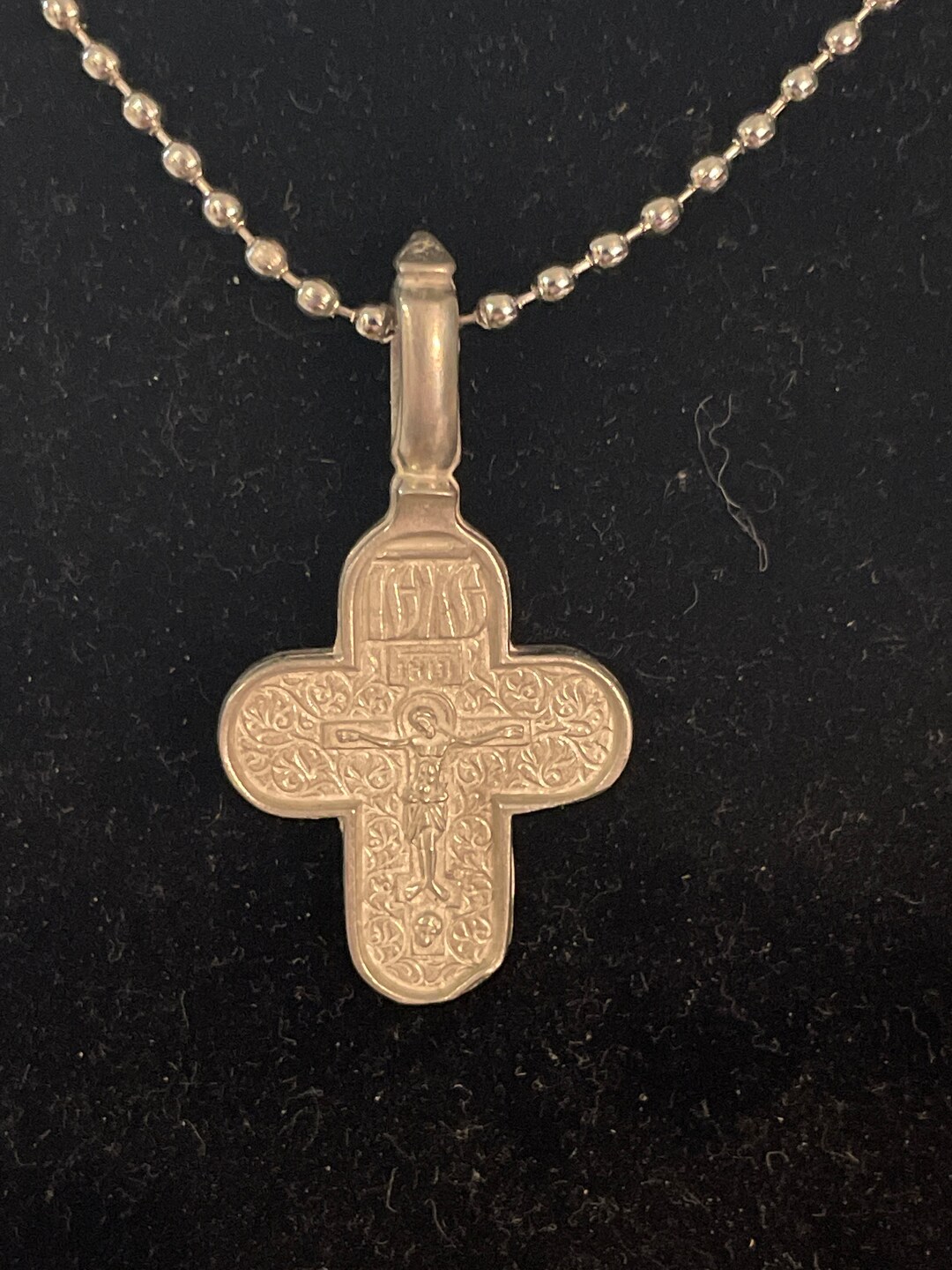 Silver Handmade Pectoral Ukraine Crucifix (cross Made of Jewelry Alloy ...