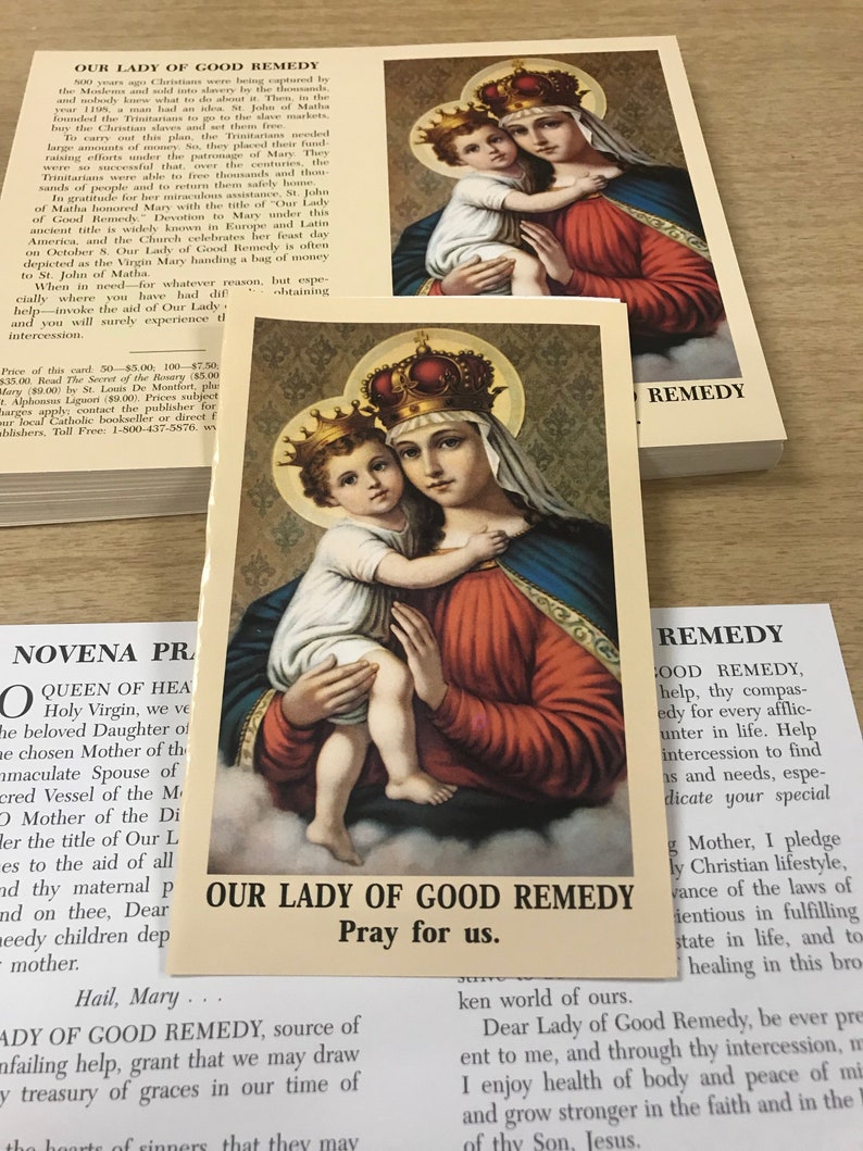 Our Lady of Good Remedy Prayer Card - Etsy