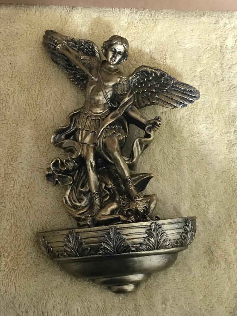 Gorgeous 9 Inch St. Michael the Archangel Holy Water Font - Etsy