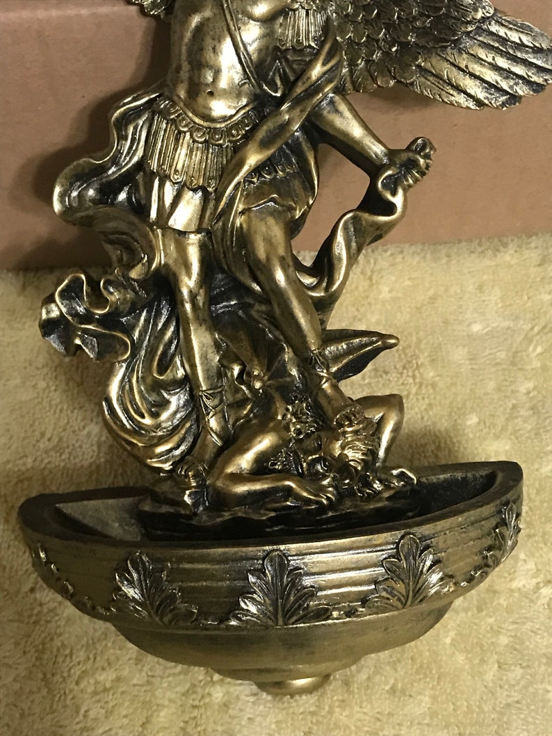 Gorgeous 9 Inch St. Michael the Archangel Holy Water Font - Etsy