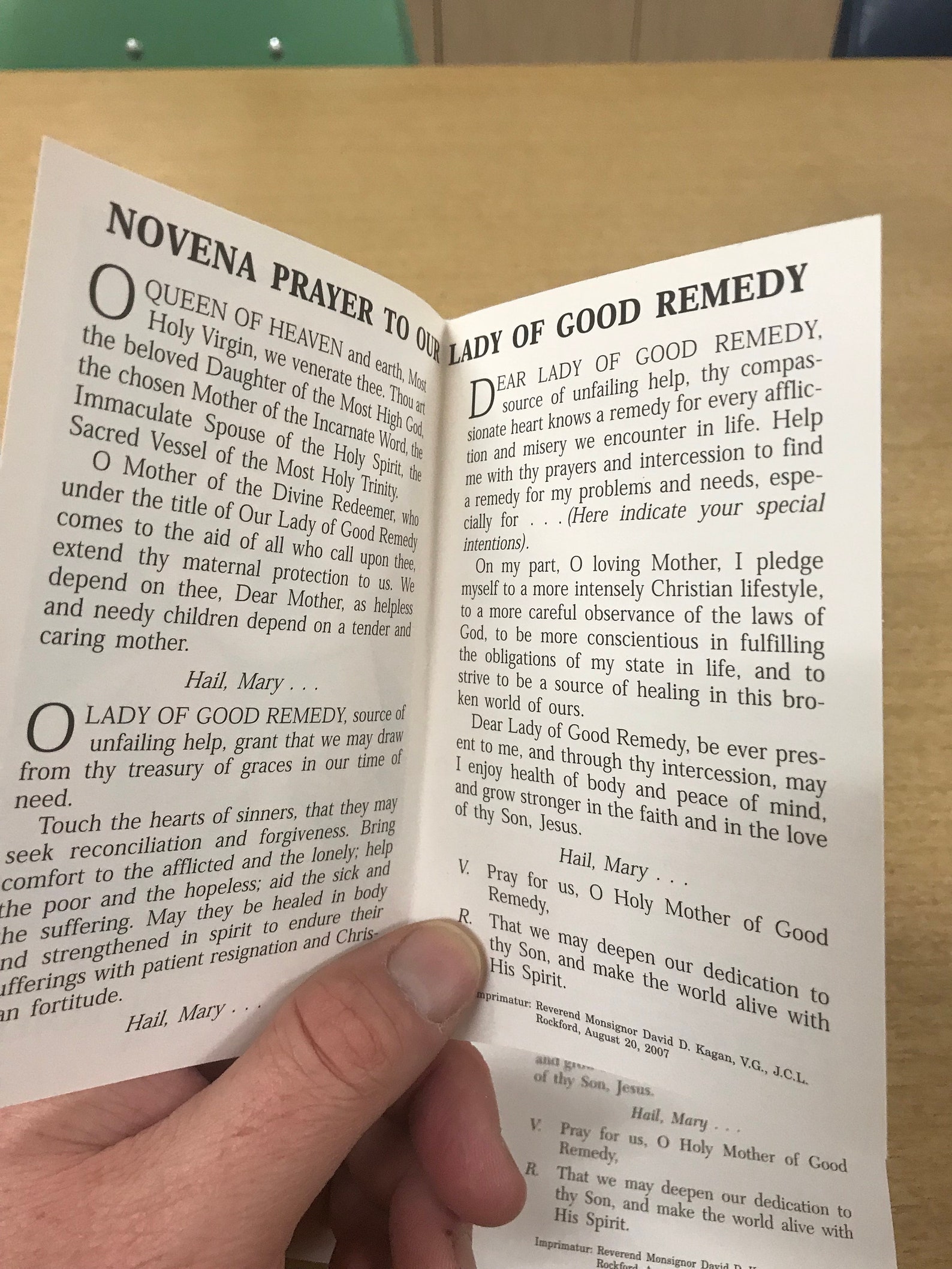 Our Lady of Good Remedy Prayer Card - Etsy