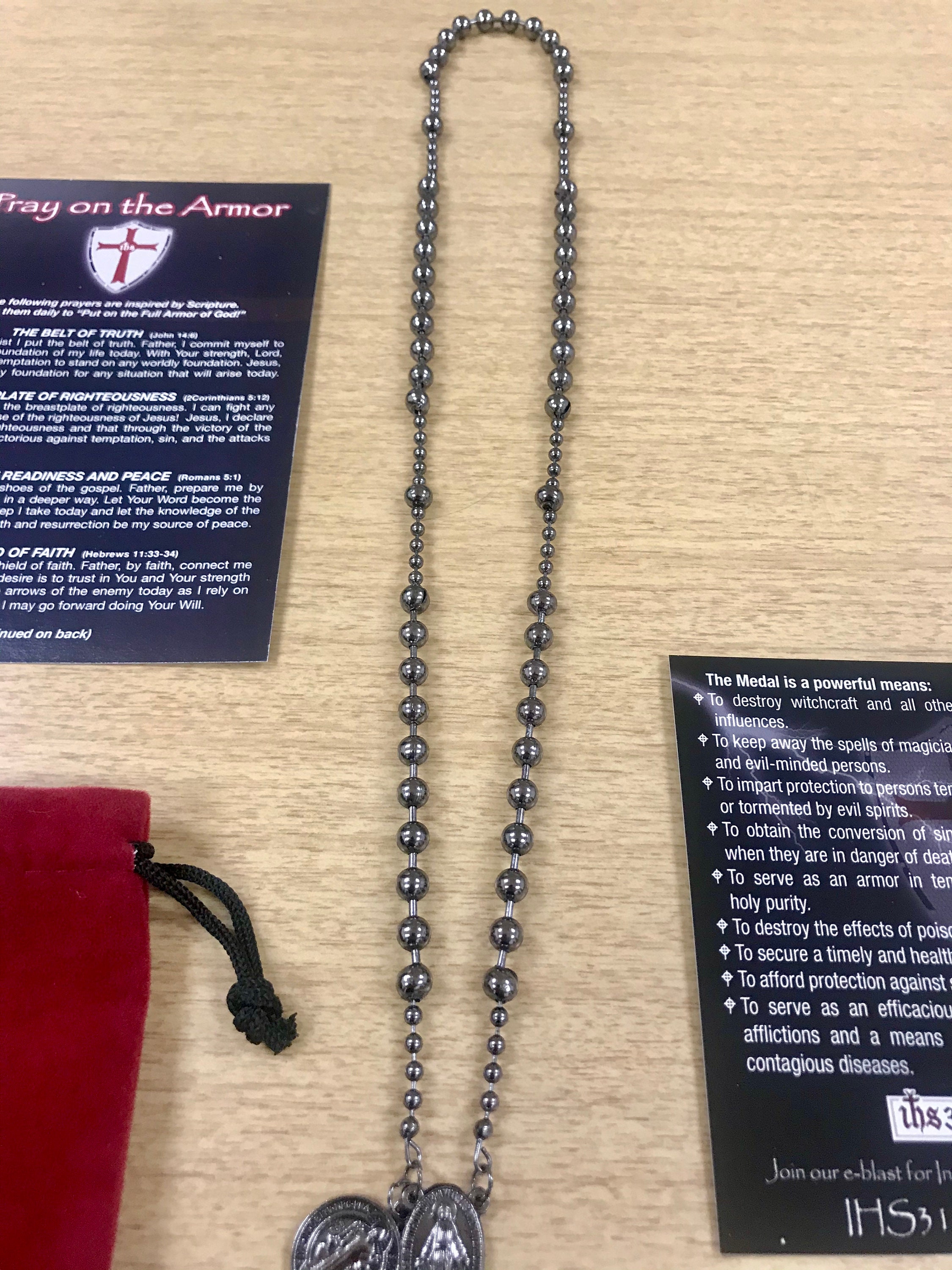 Combat Rosary gun Metal W/st. Benedict Medal - Etsy Sweden