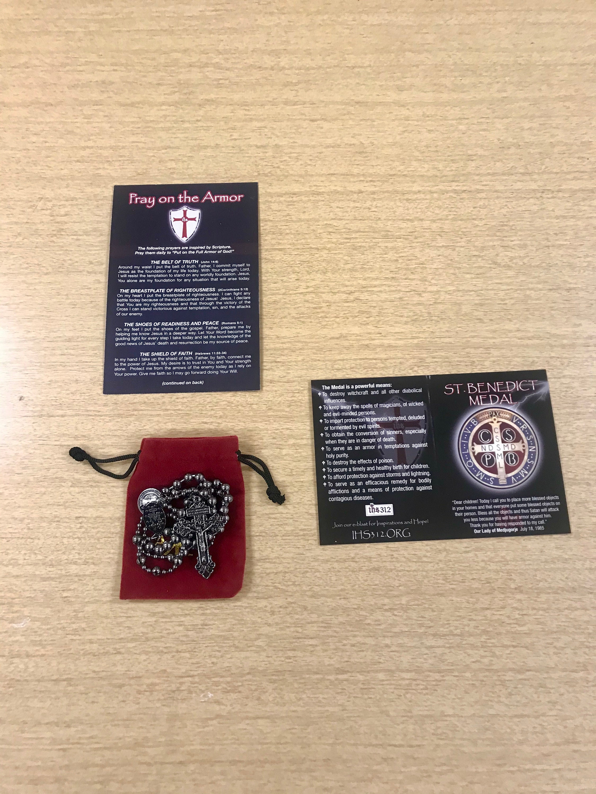 Combat Rosary gun Metal W/st. Benedict Medal - Etsy Sweden