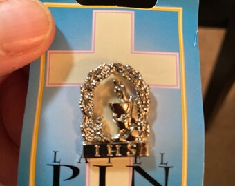 Holy First Communion Cross Lapel Pin With Religious Figures and Holy ...