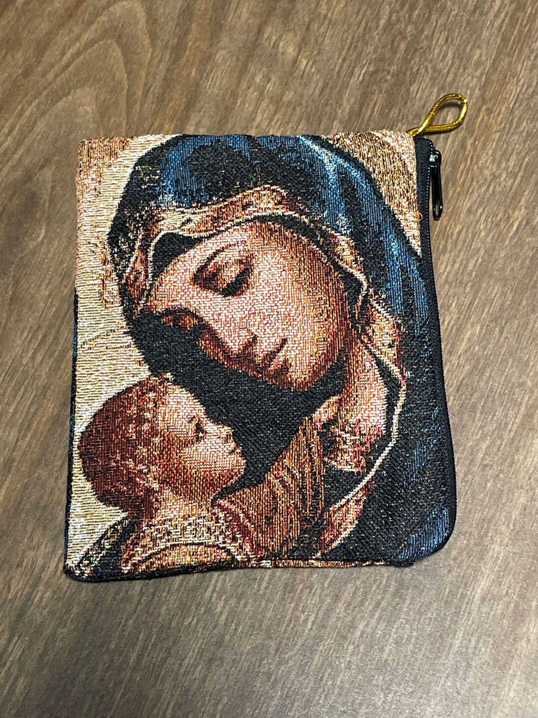 Madonna and Child Adoration Rosary Hand Knit 6x4 Inch Pouch W/zipper - Etsy