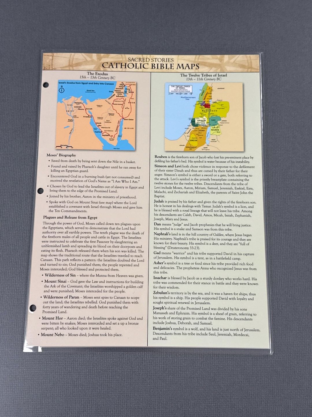 Catholic Bible Maps Card Laminated (8.5 X 11 Inch) - Etsy