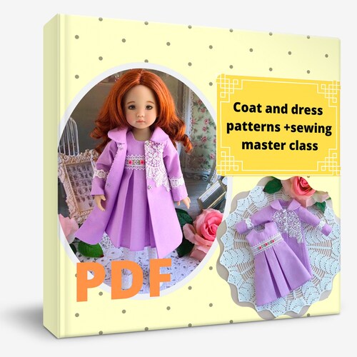 PDF Doll Clothes Sewing Pattern & Video Tutorial : Bib Dress / | Etsy