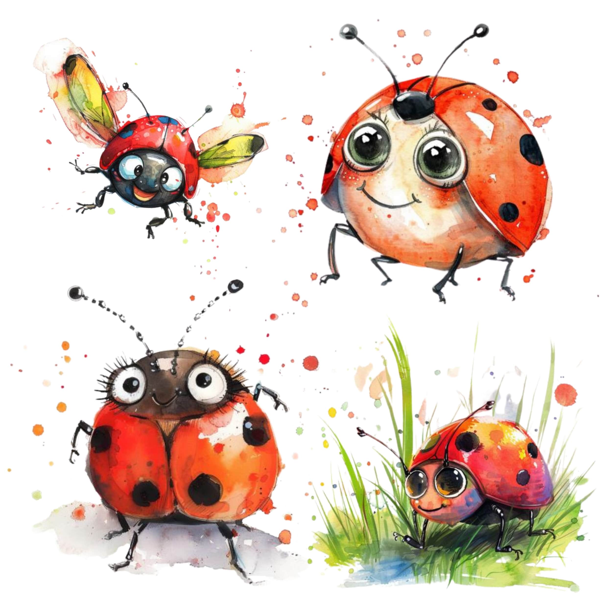 25 Cute Bugs Clipart, Clipart Insects, Watercolour Bugs Clipart PNG ...