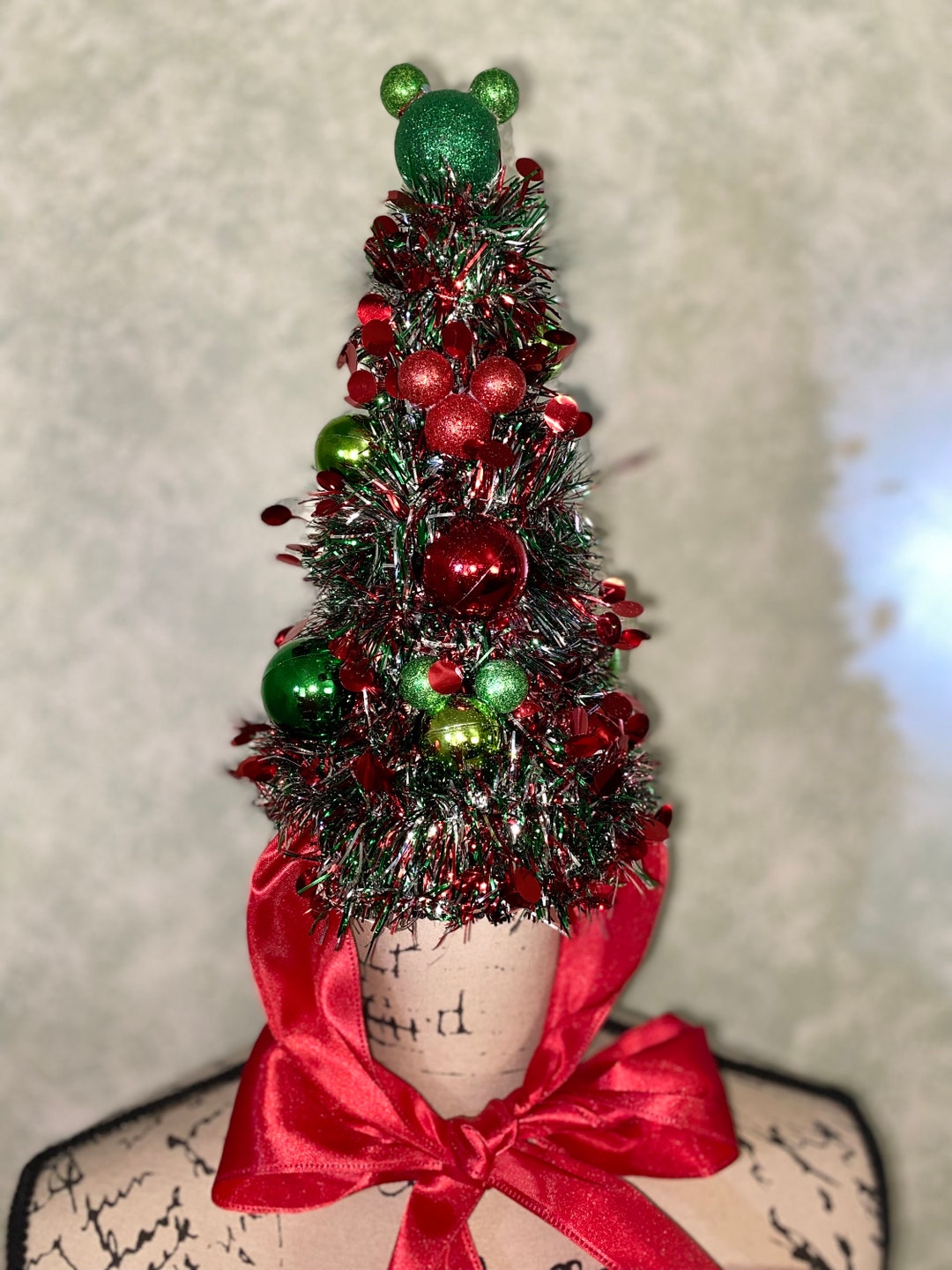 Christmas Tree Headpiece Hat 12 to 14inch Tall Comes With Lights and ...