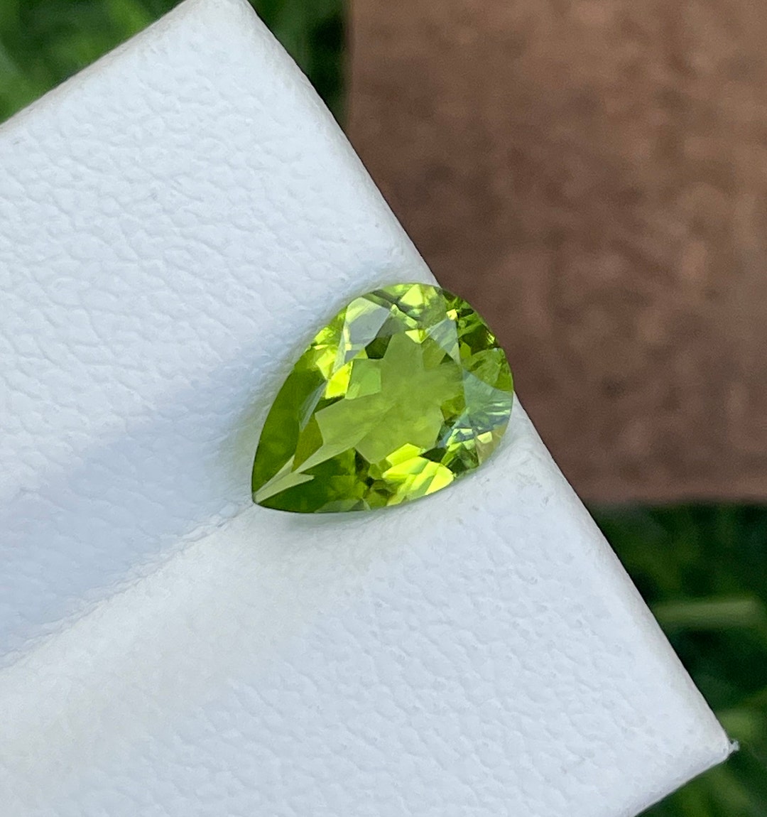 Natural Peridot Beautiful Pear Shape, Weight 1.65 Cts, Included, August ...