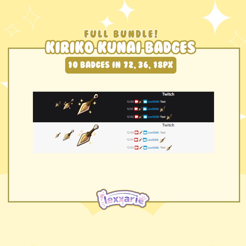 Kiriko Kunai | FULL BUNDLE | Overwatch Sub Badges | Sub Badges and Bit ...