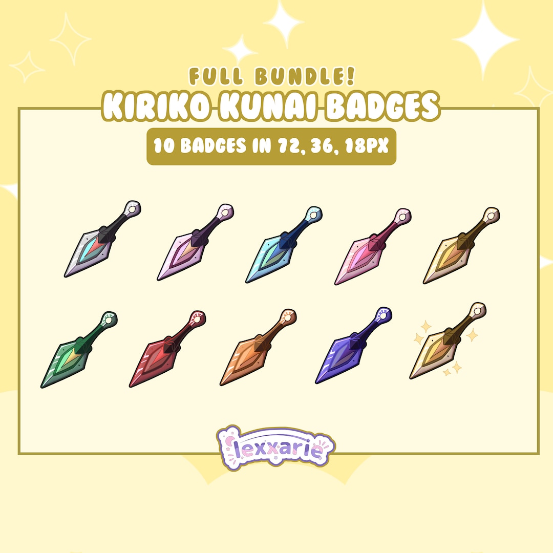 Kiriko Kunai | FULL BUNDLE | Overwatch Sub Badges | Sub Badges and Bit ...