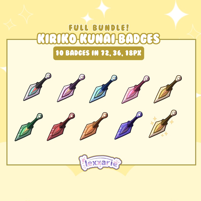 Kiriko Kunai | FULL BUNDLE | Overwatch Sub Badges | Sub Badges and Bit ...
