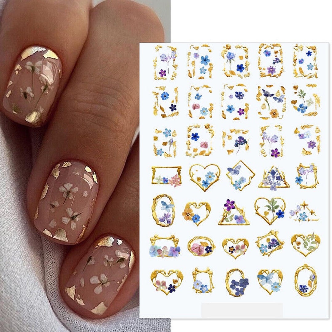 Nail Art Water Decals Stickers Transfers Spring Summer Flowers Floral ...