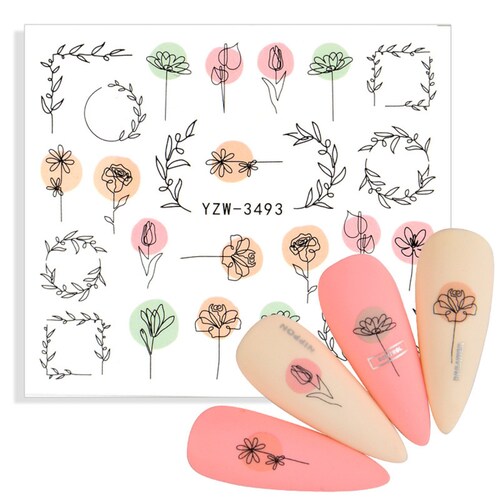Nail Art Water Decals Stickers Transfers Spring Summer Water Etsy