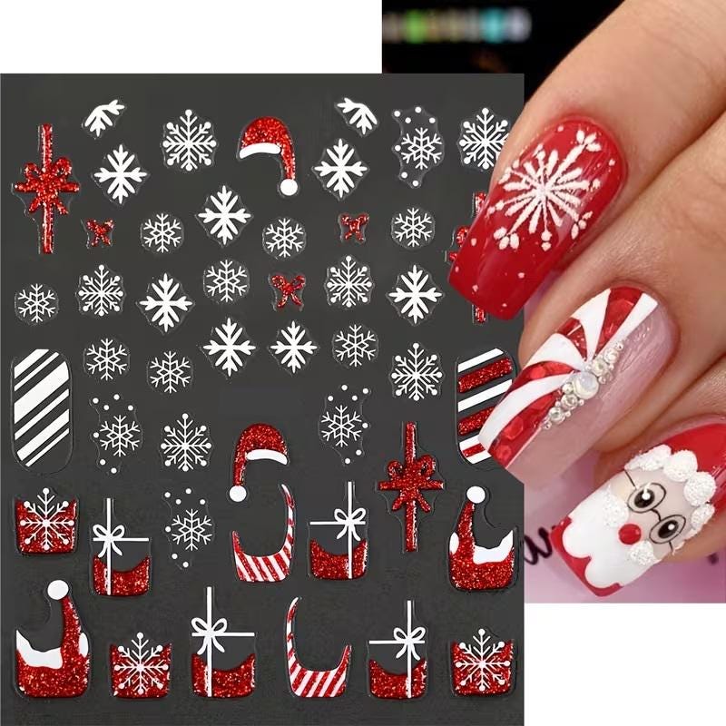 Christmas Santa Hat Nail - Etsy UK