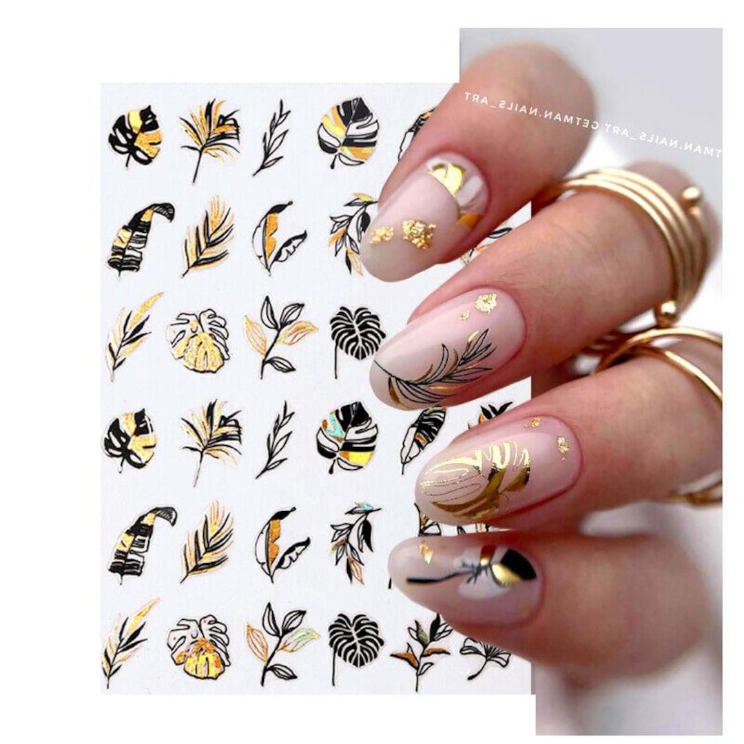 Nail Art Stickers Flowers Floral Fern Leaf (S028) - Etsy