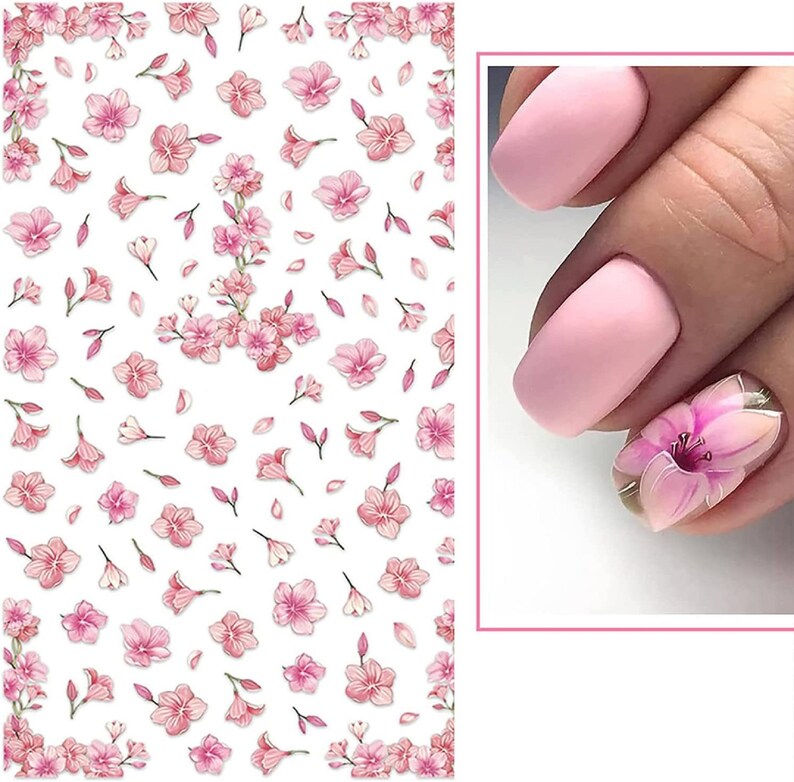 Nail Art Water Decals Stickers Transfers Spring Summer Pretty Etsy