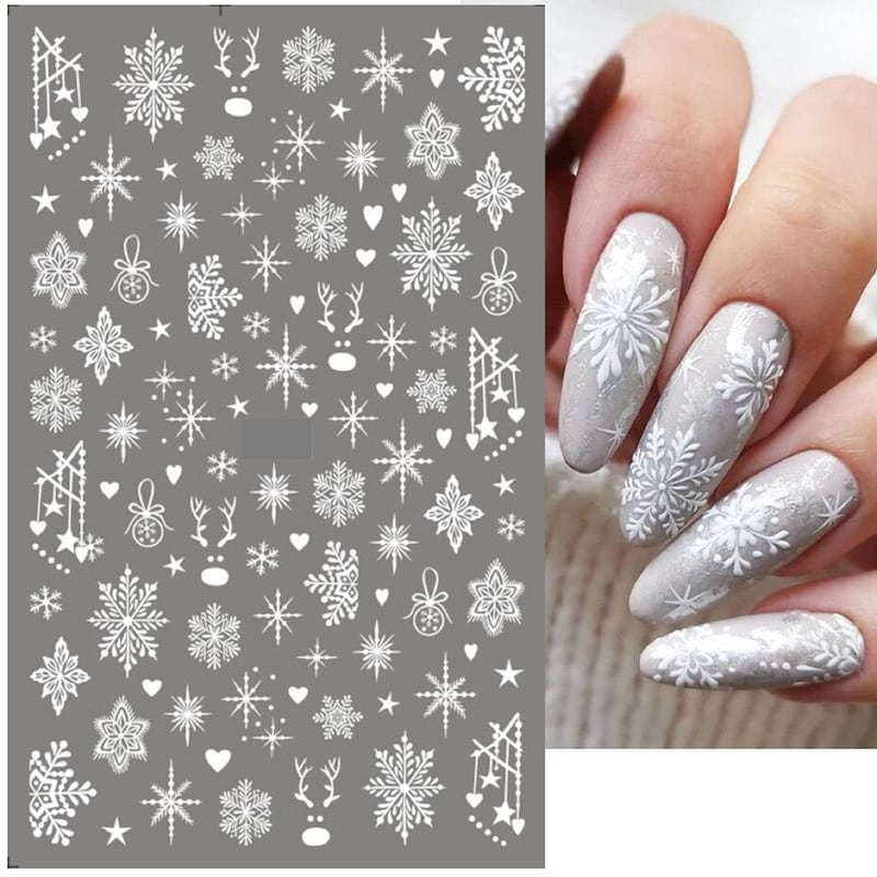 Winter Snowflake Nail Design - Etsy UK
