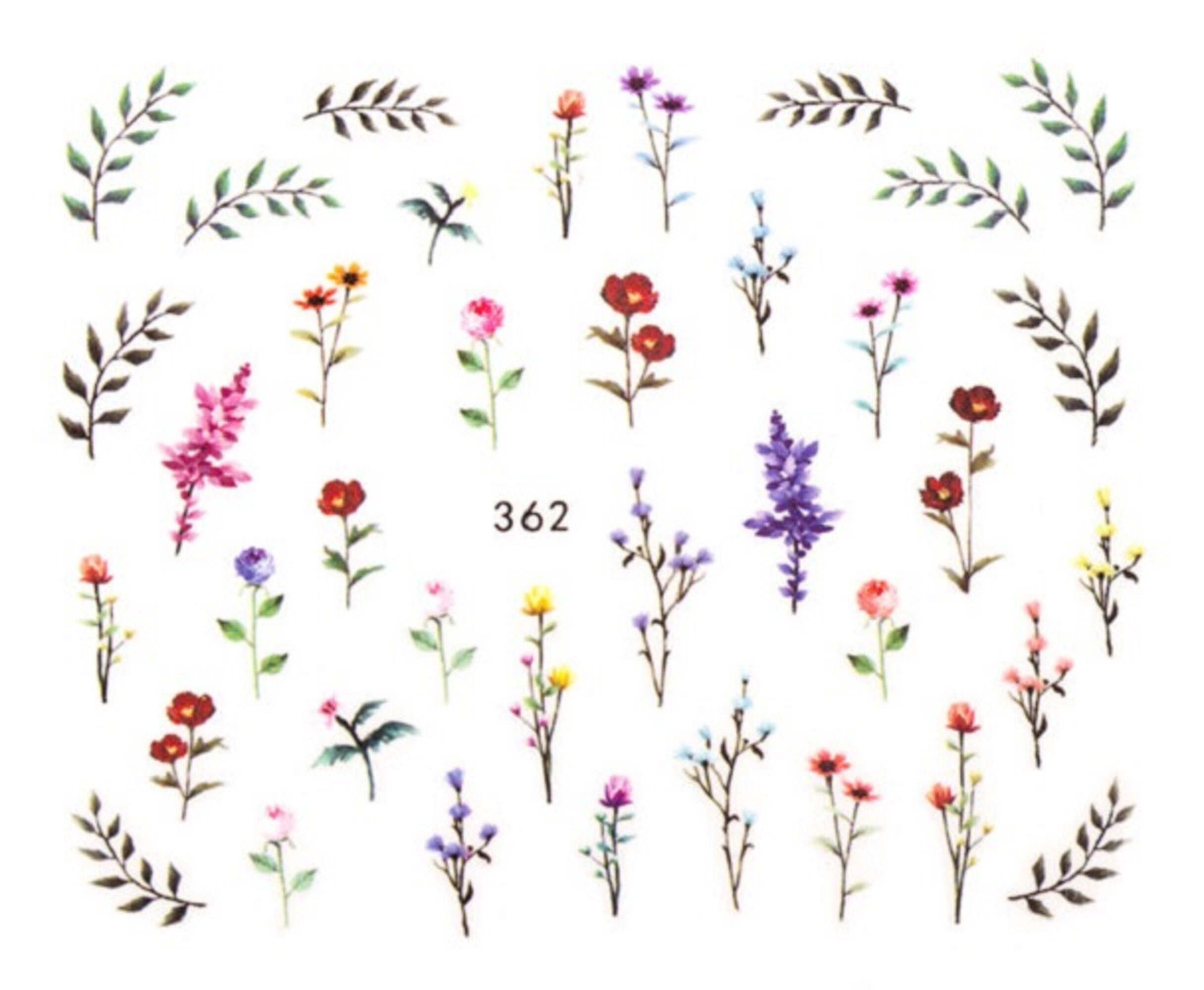 Nail Art Water Decals Stickers Transfers Spring Water Effect - Etsy