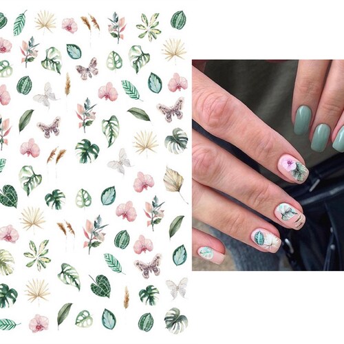 Nail Art Water Decals Stickers Transfers Spring Summer Pastel Etsy