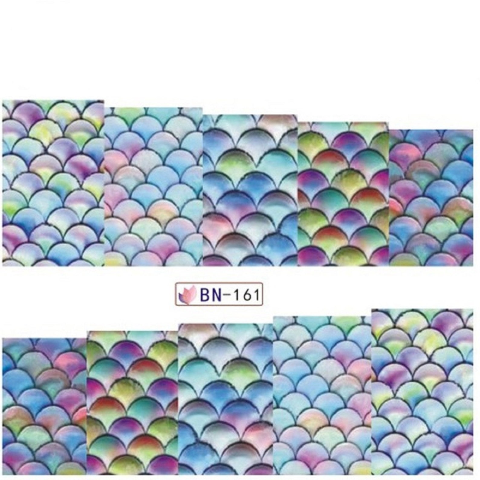 Full Wrap Water Transfers Nail Art Stickers Decals Ocean BLUE | Etsy UK