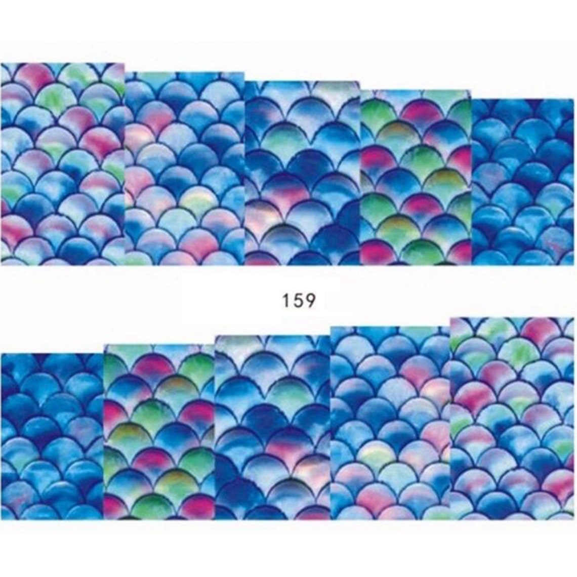 Full Wrap Water Transfers Nail Art Stickers Decals Ocean BLUE - Etsy UK