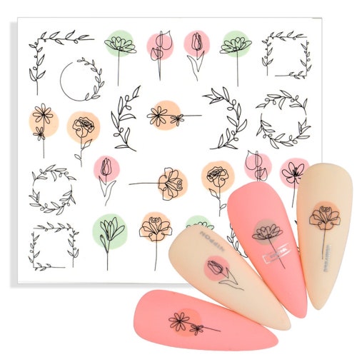 Nail Art Water Decals Stickers Transfers Spring Summer Water Etsy