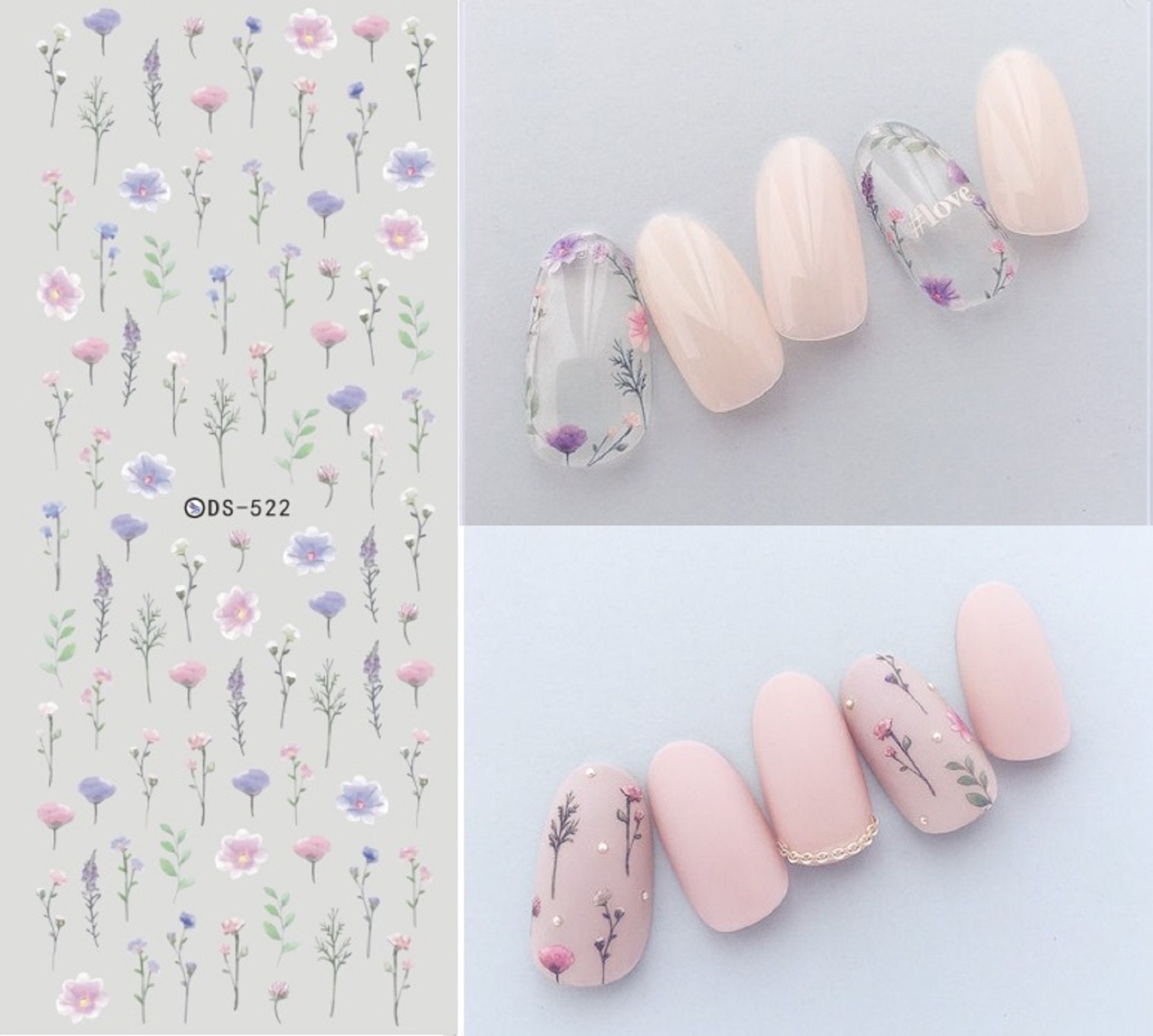 Nail Art Water Decals Stickers Transfers Spring Summer Water - Etsy