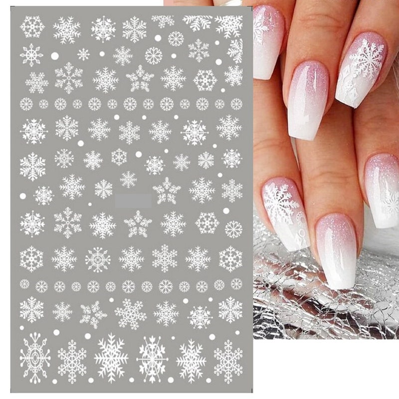 Silver Nail Stickers & Decals - Etsy UK