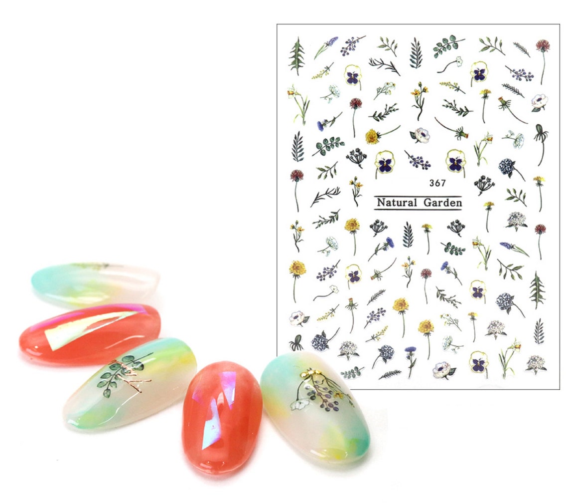 Nail Art Water Decals Stickers Transfers Spring Summer Dried - Etsy