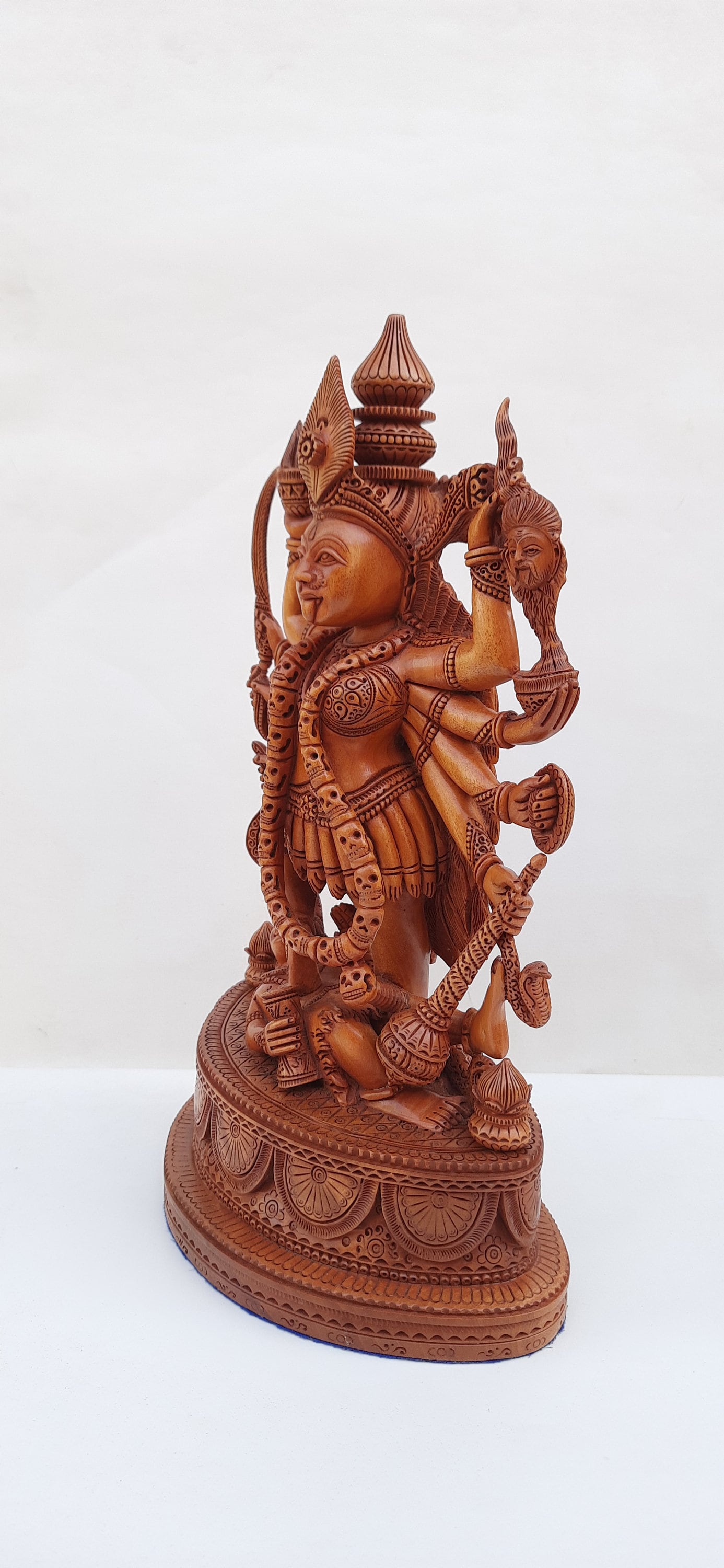Wooden Kali Statue 14 Inch, Goddess Kali Idol, Super Fine Hand Carved ...