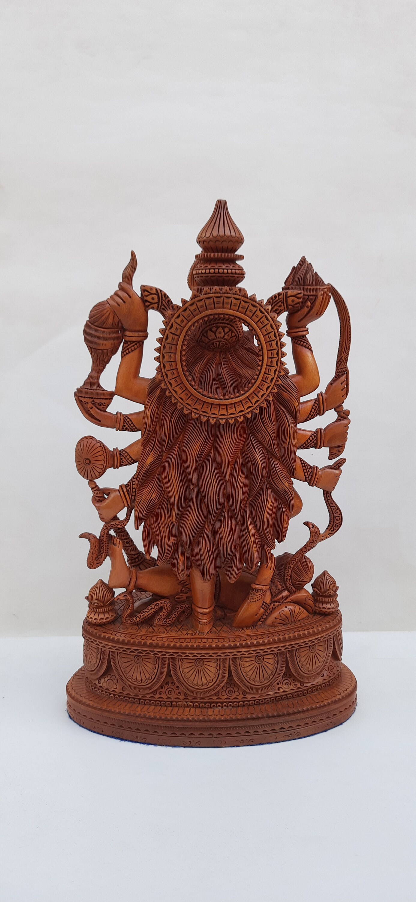 Wooden Kali Statue 14 Inch, Goddess Kali Idol, Super Fine Hand Carved ...