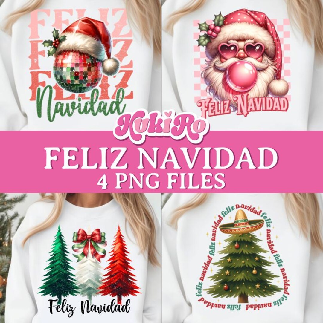 Feliz Navidad PNG Bundle Spanish Christmas Bundle Mexican Christmas Png ...