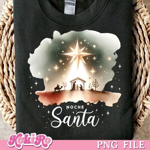 Noche Santa PNG Nativity Scene Png Christmas Star Png Spanish Holiday ...
