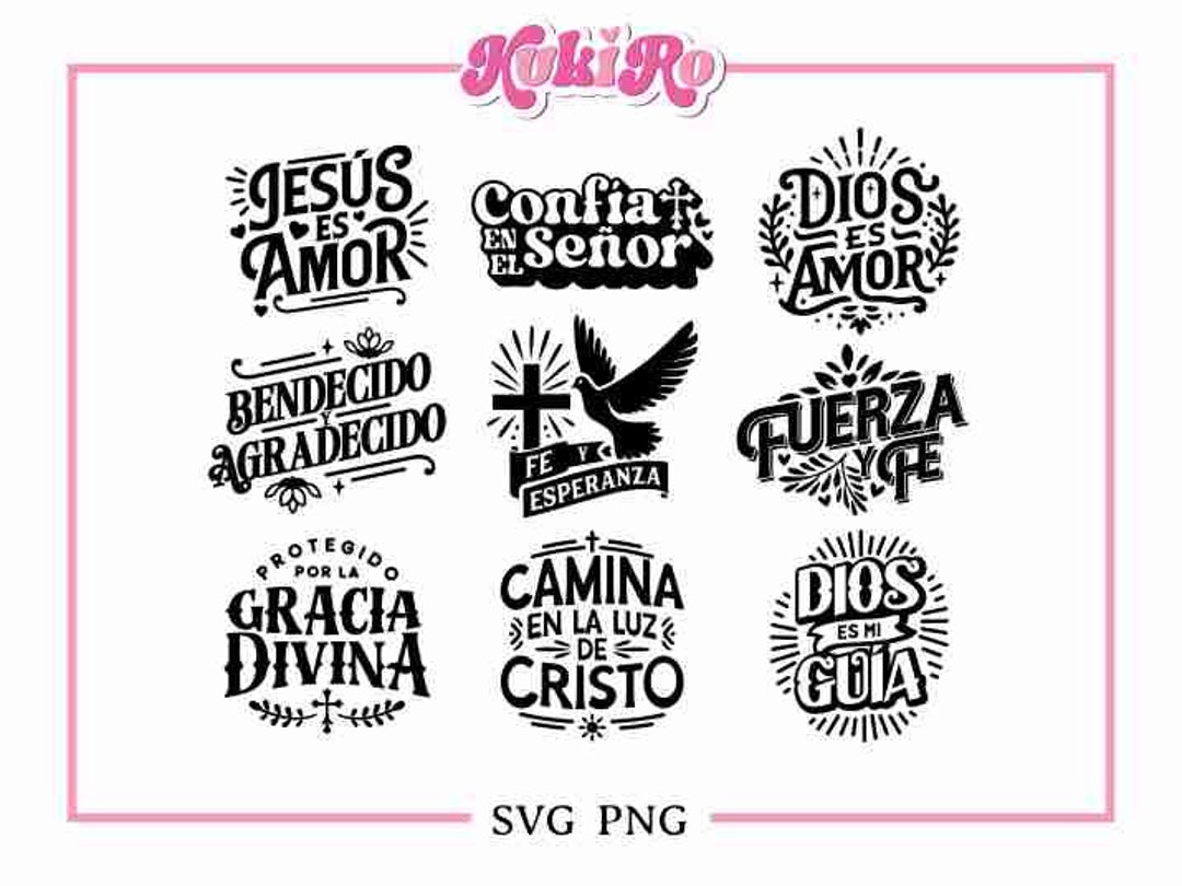 Frases Cristianas SVG BUNDLE | Frases Bíblicas | Frases Religiosas ...