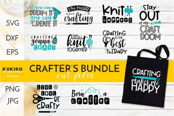 Crafter's Life BUNDLE Funny Crafting Quotes SVG Craft - Etsy